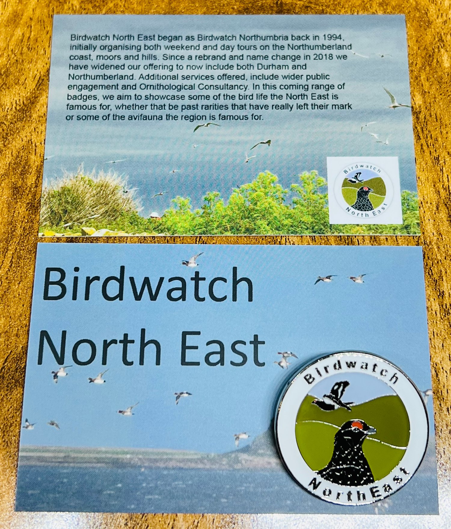 Birdwatch North East Logo Pin Badge | UK Birding Pins