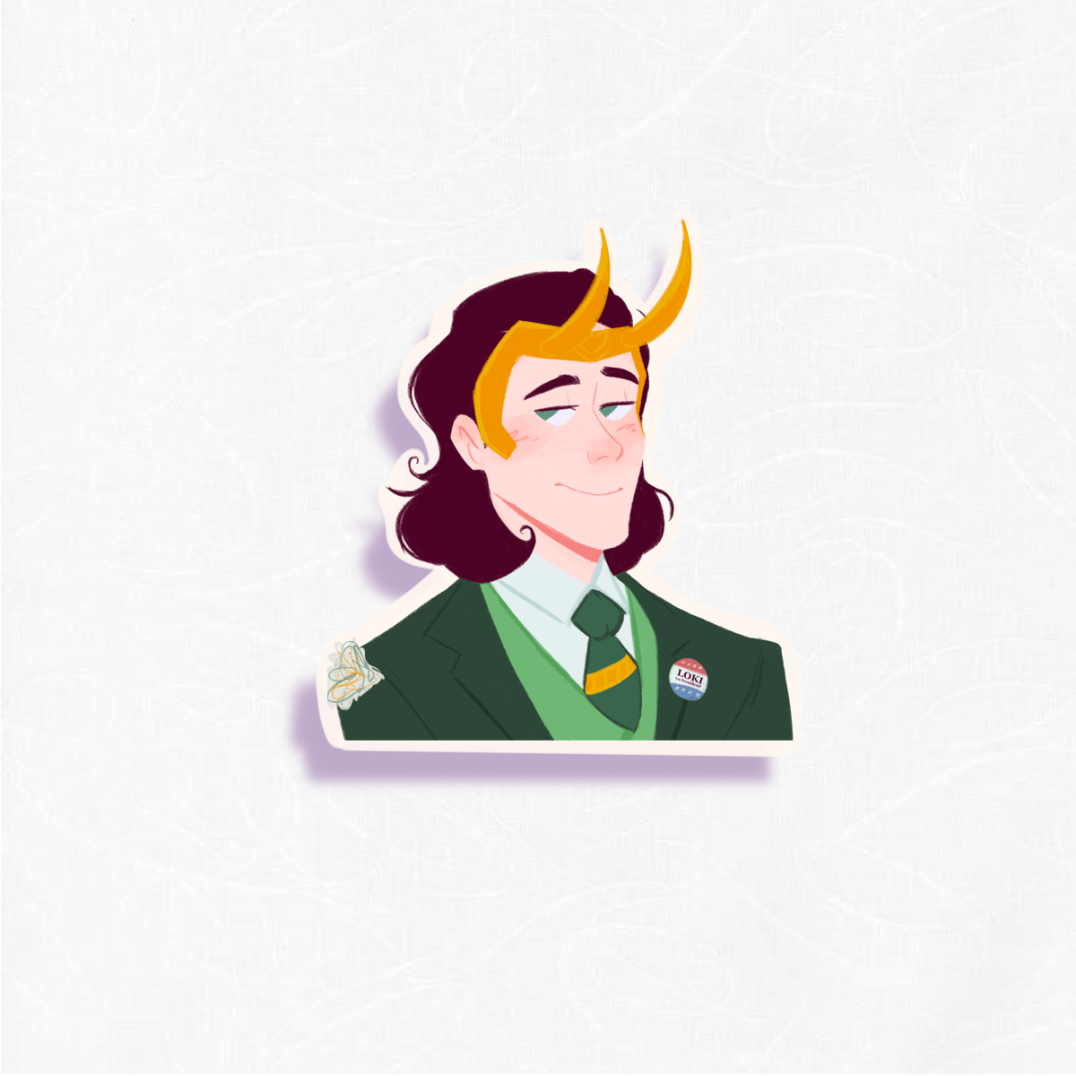 President Loki Sticker - Marvel | leilei_draws