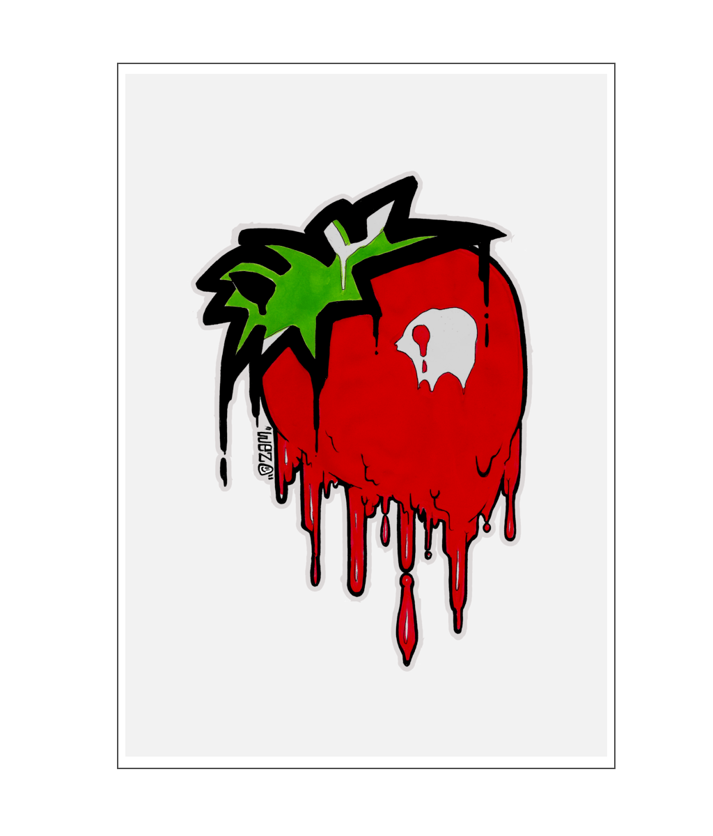 Drippy Strawberry Trip A3 Print | Keep It Old Skool