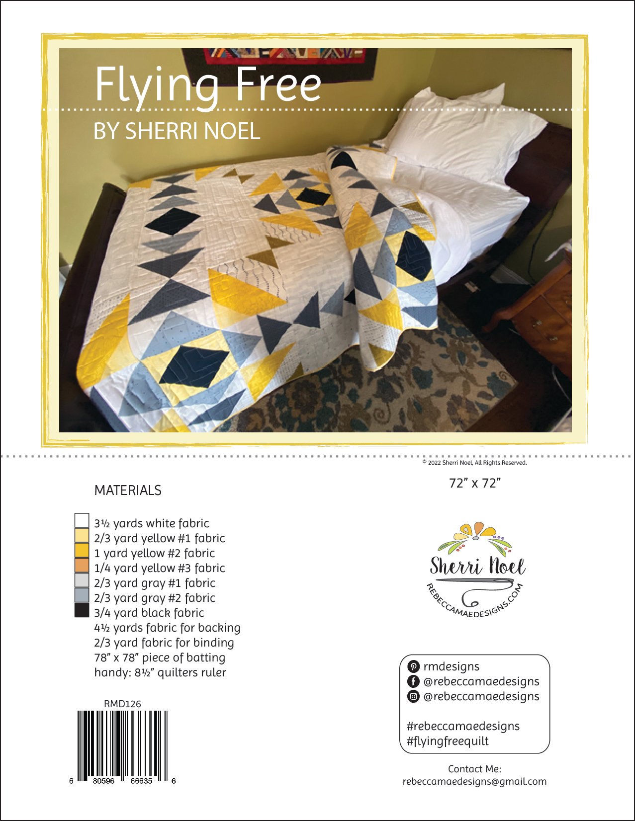FLYING FREE Quilt Pattern | Patterns by Rebecca Mae Designs