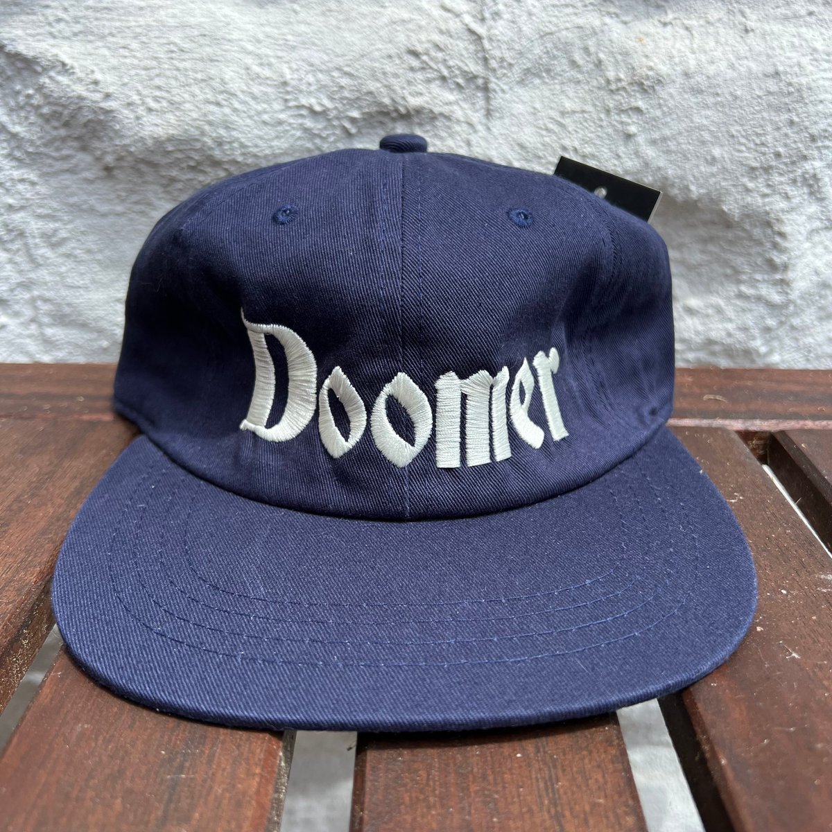 DOOMER CAP W/ ADJUSTABLE BUCKLE CLOSURE (NAVY) | Perpetual Doom
