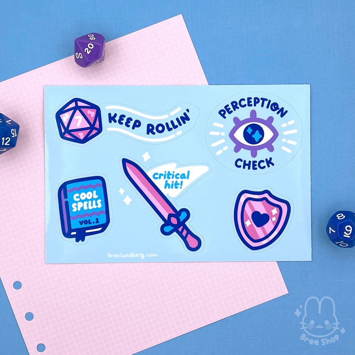 Pastel TTRPG Sticker Sheet | Bree Shop