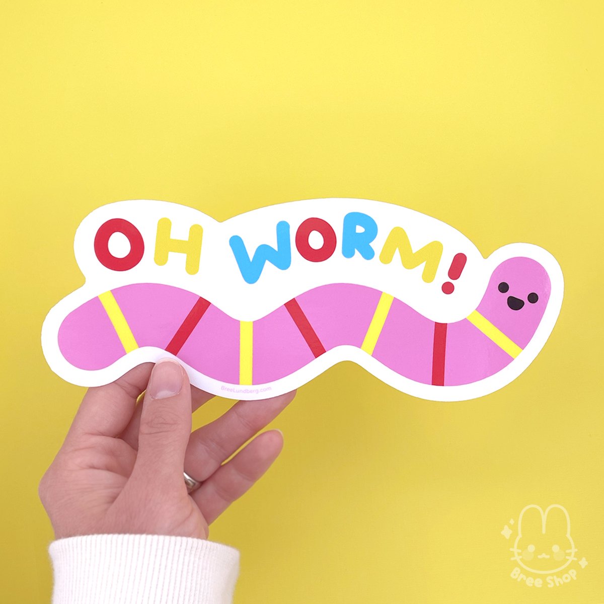 Oh Worm JUMBO Sticker | Bree Shop