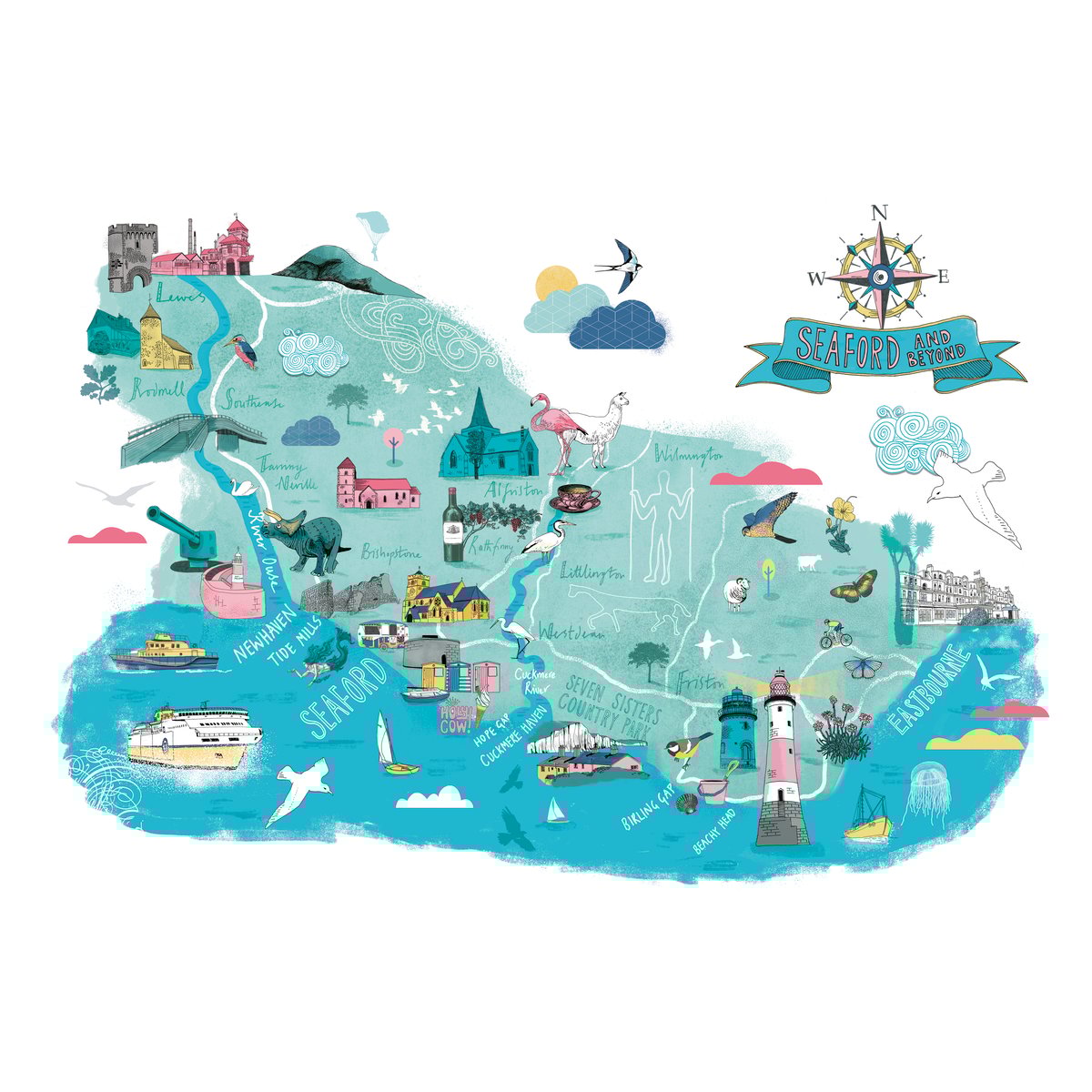 Seaford & Beyond Map | Tonwen Jones likes to draw