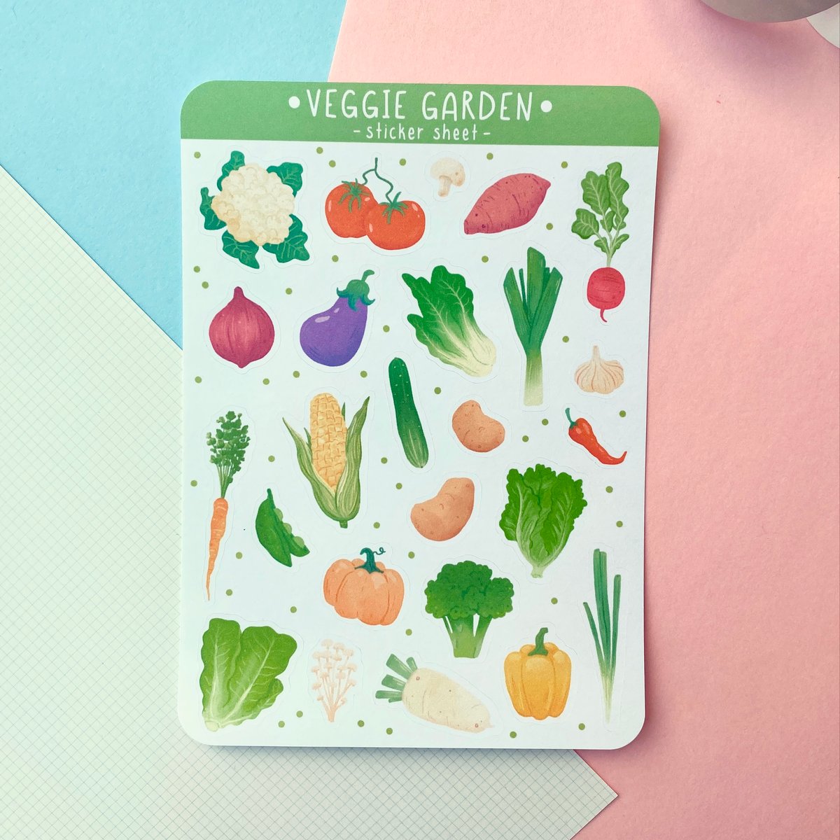 Veggie Garden Sticker Sheet | brookeillust