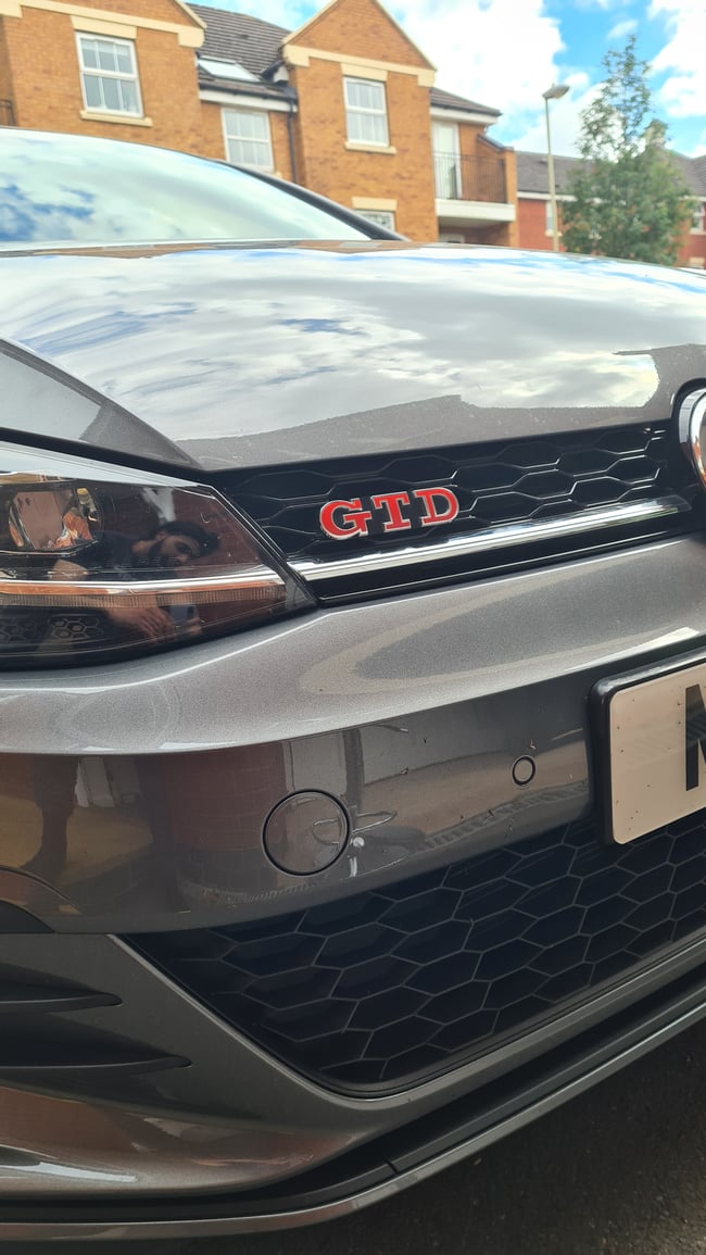 Mk7/7.5 Vw Golf Gtd Front And Rear badge Overlay sticker | QsCustom
