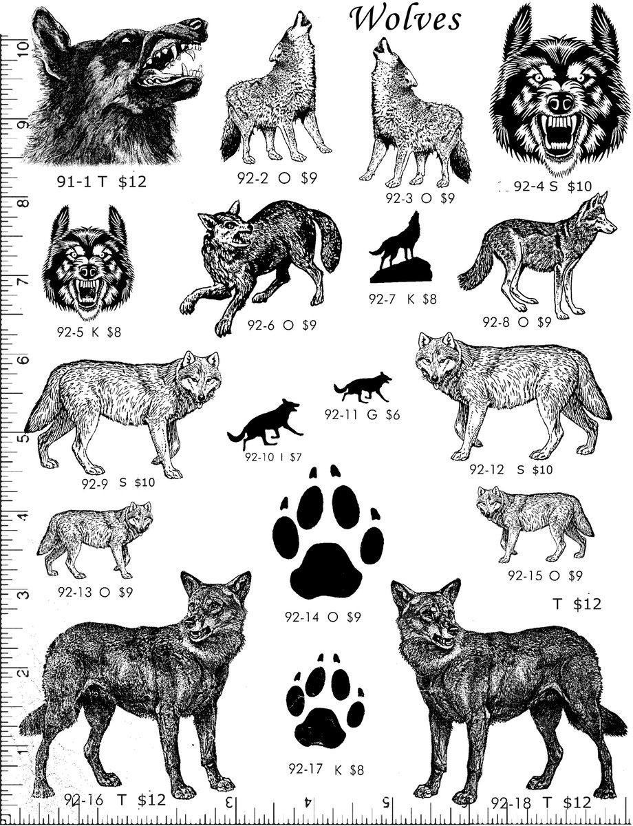 Wolf Rubber Stamps P92 | Casey Rubber Stamps
