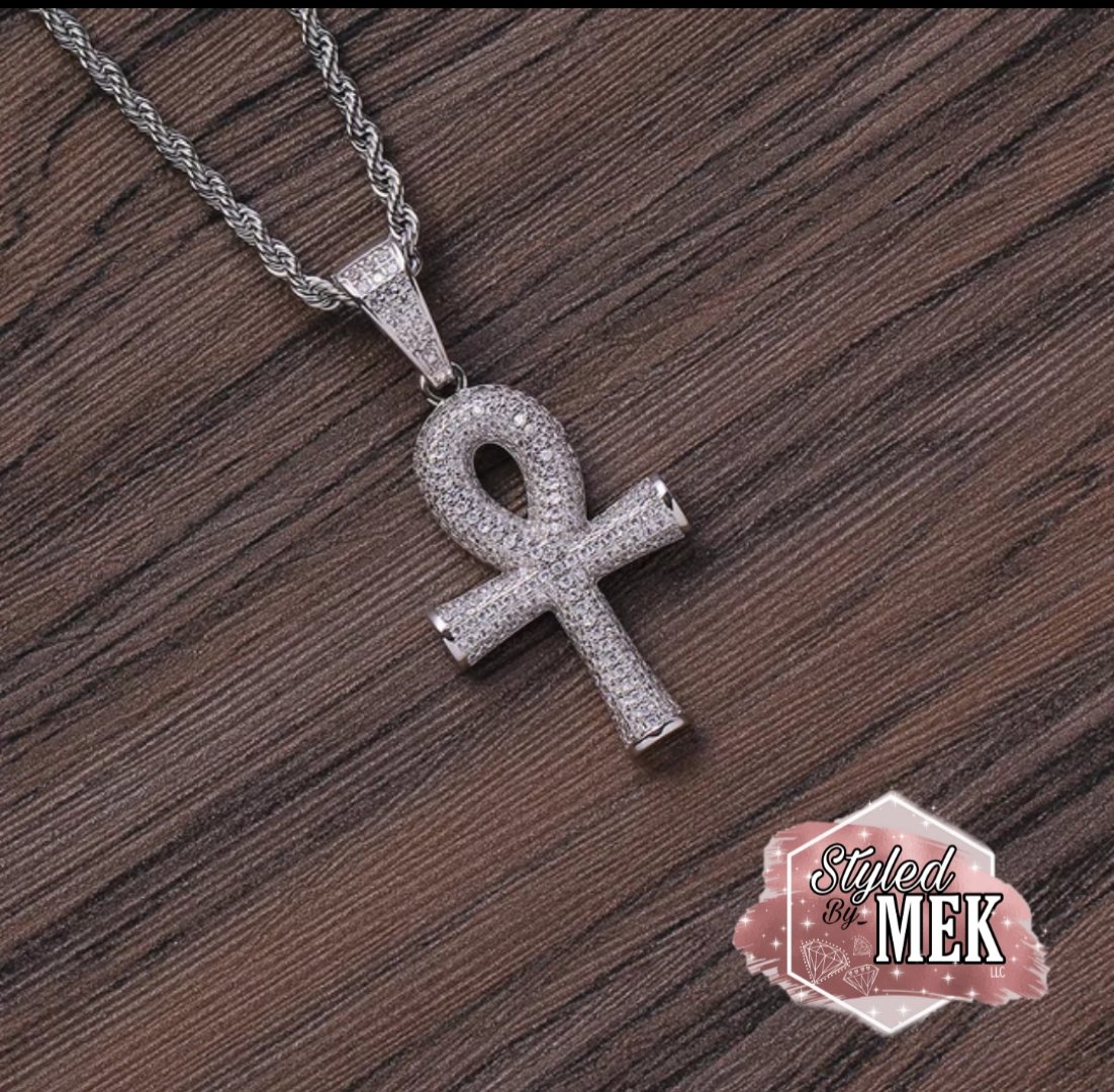 Crystal Ankh cross chains | Styled By MEK