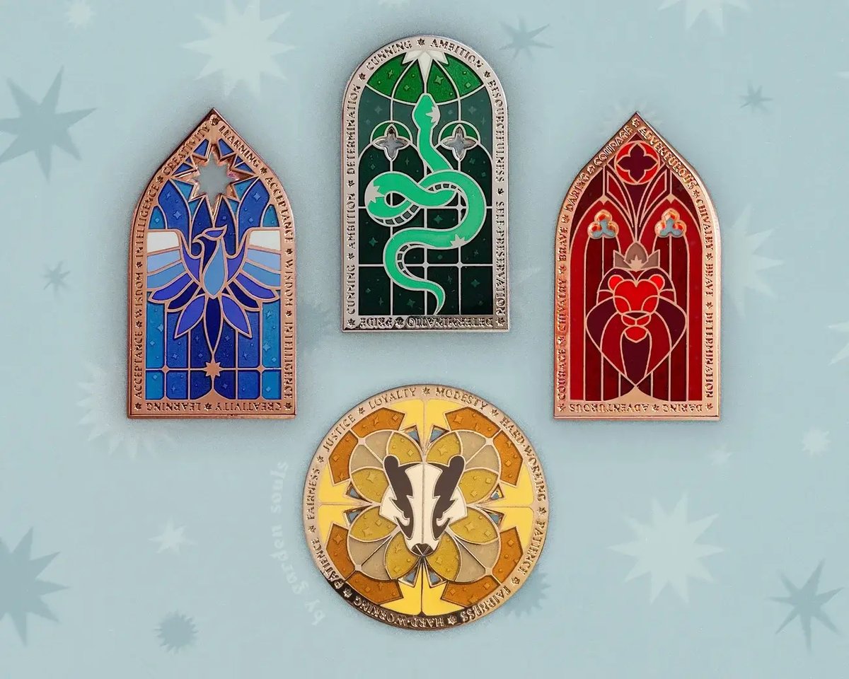 Stained Glass Windows Pin Set | GardenSouls