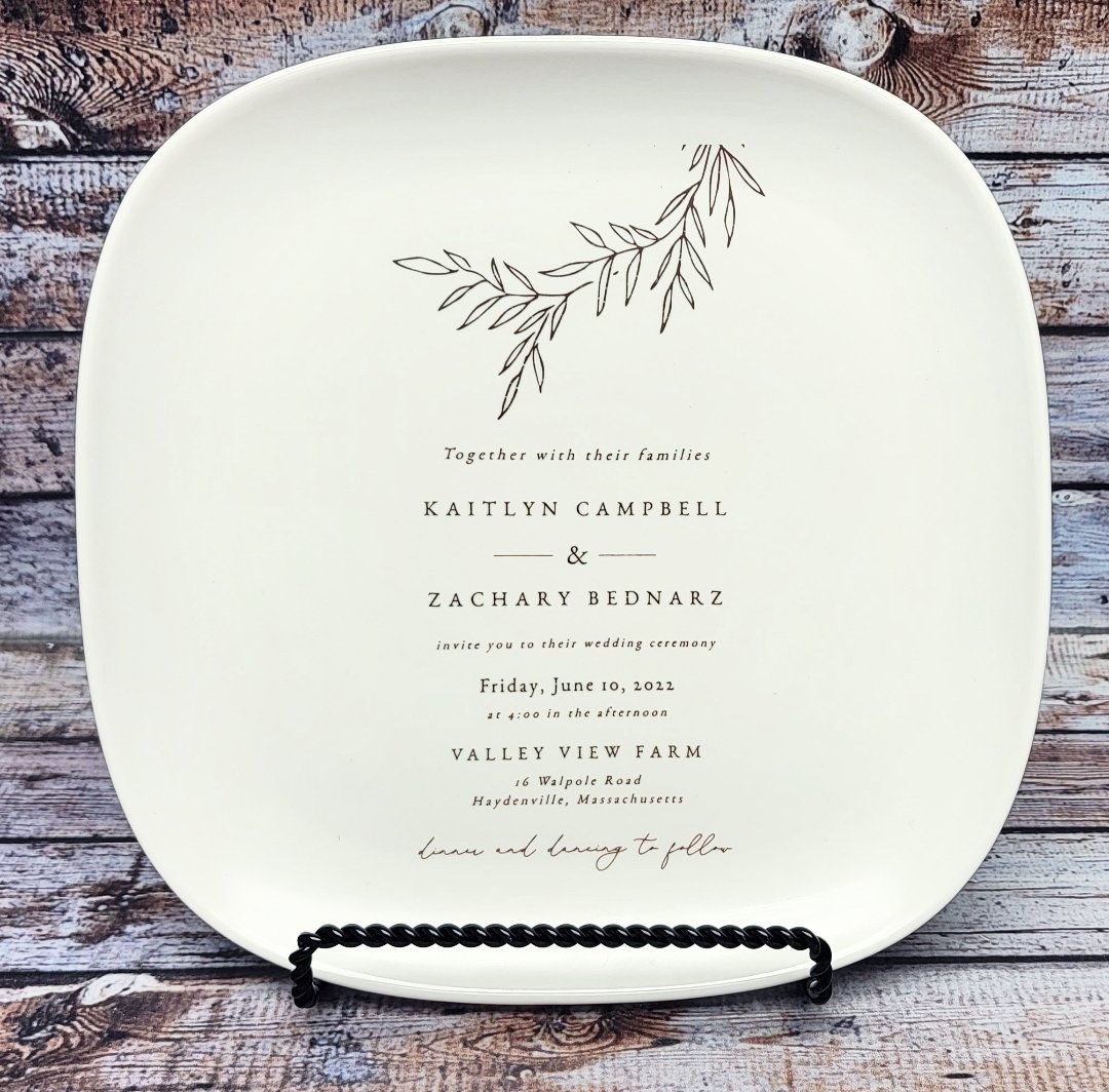 Custom Wedding Invitation Platter / ArtSmith