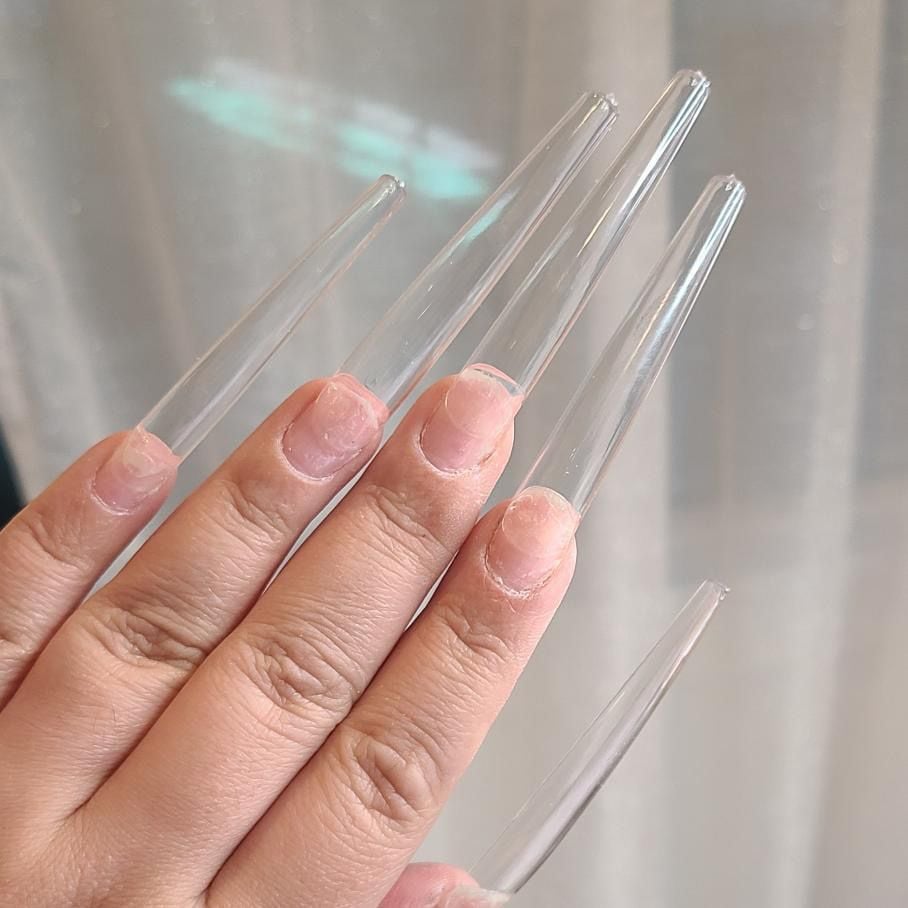 XL COFFIN TIPS (C-Curve, 504 pcs) | Zulay's Nails