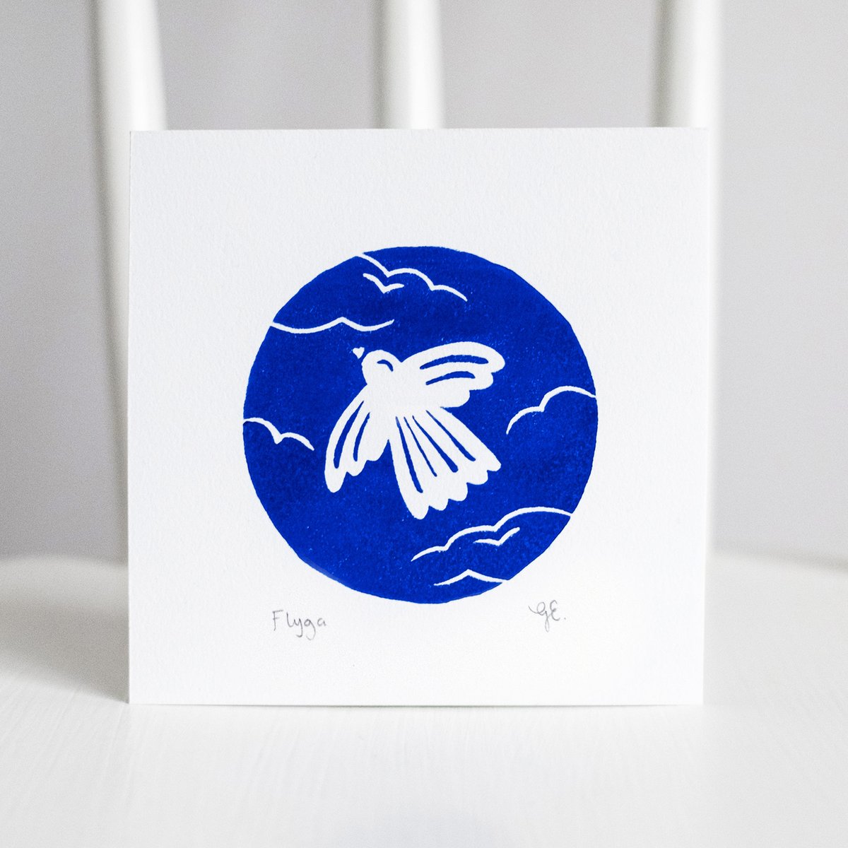 Flying Bird, Original Lino Art | Gemma Evans