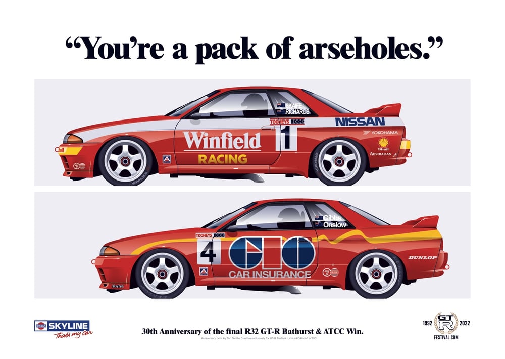 Motive — R32 GT-R 30th Anniversary Final Bathurst Win Commemorative A3 ...