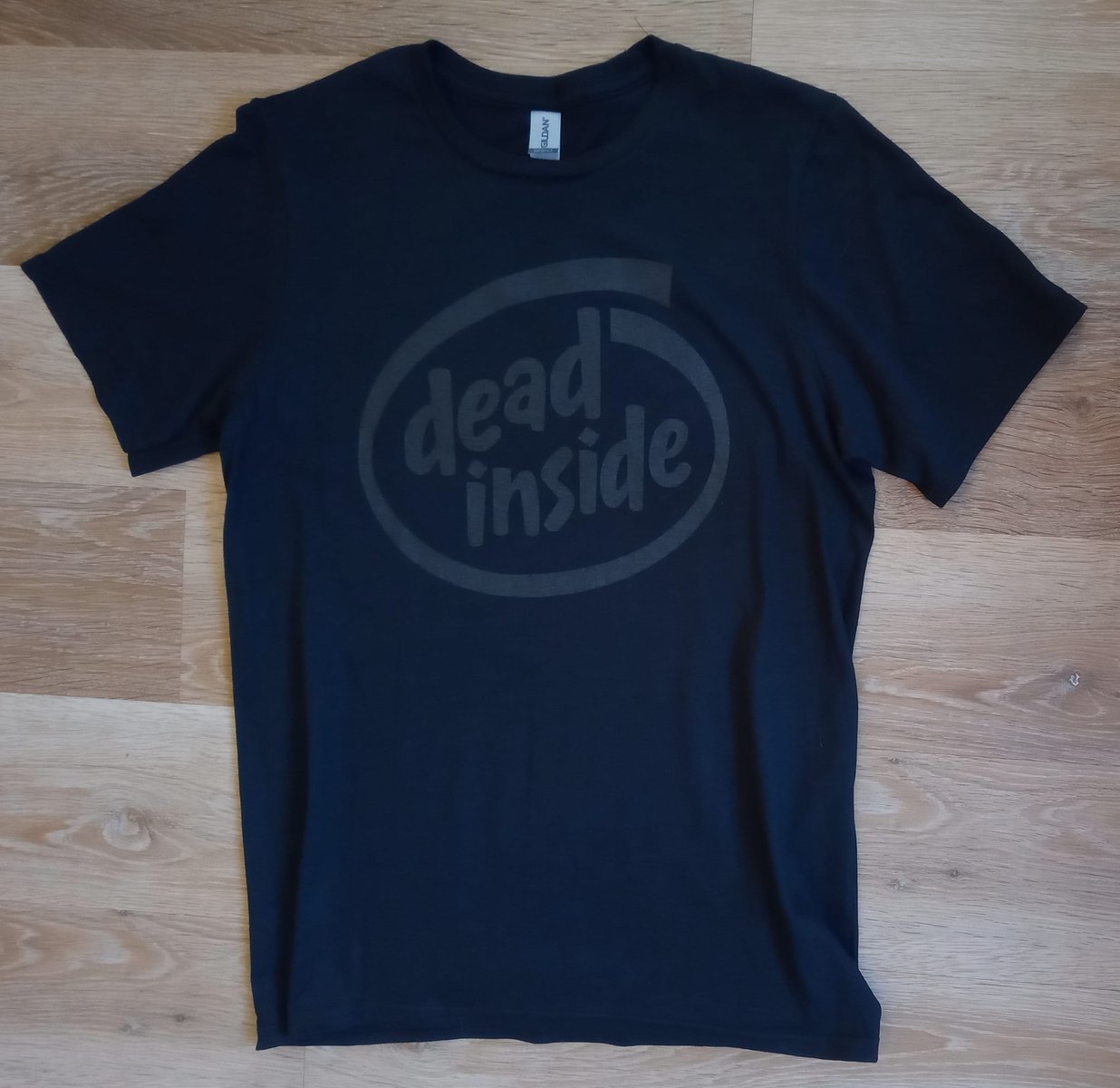 DEAD INSIDE tshirt BLACK ON BLACK | Electric Kool Art