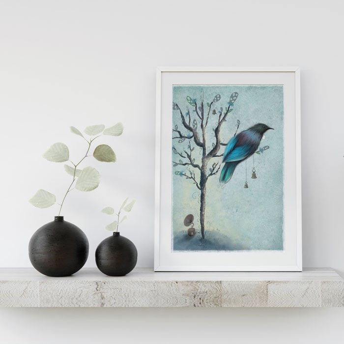'Tui' Art Print | Emilywalkerillustration
