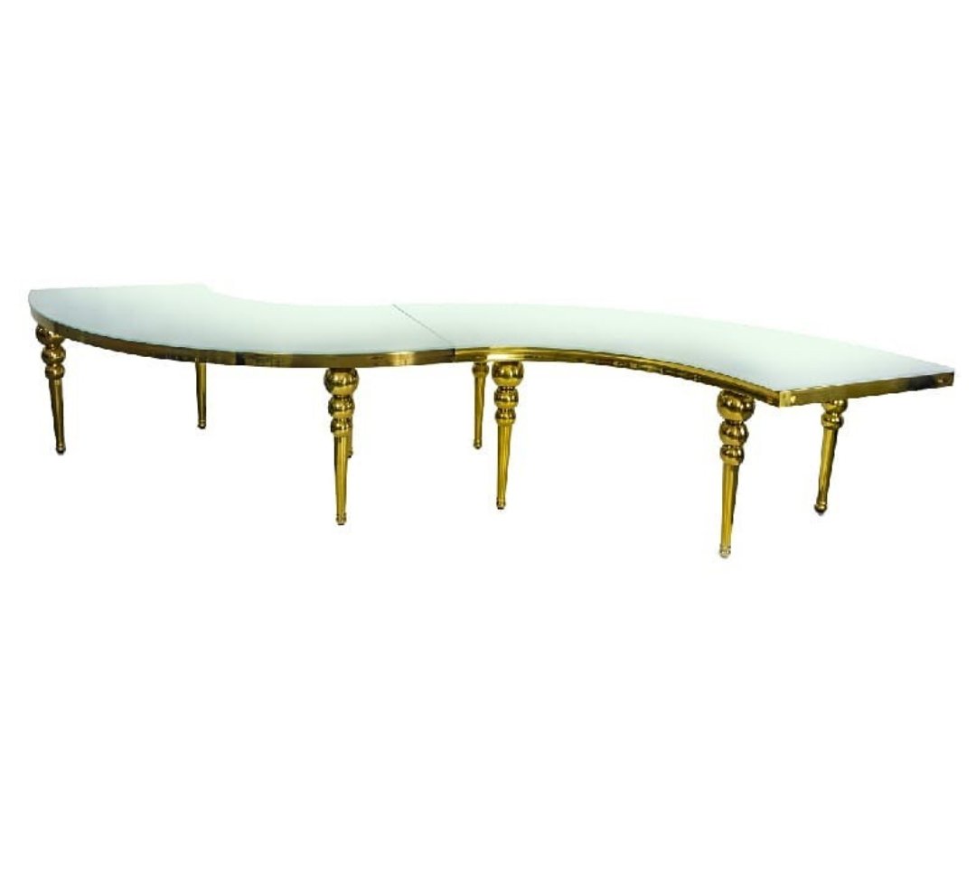 Kunakeys Luxury Decor & Party Rentals — GOLD Serpentine stainless steel ...