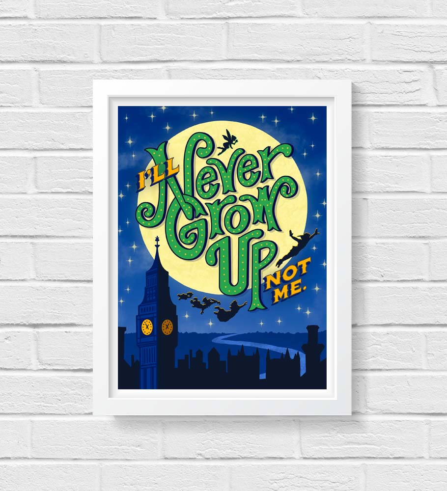 Peter Pan – I'll Never Grow Up 12x16 | Black Sheep Studio