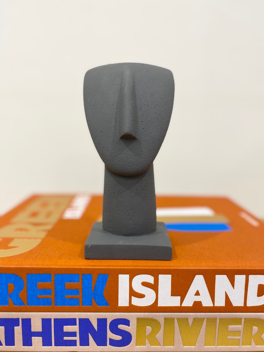 Cycladic Head Statue (dark grey) | Story of Stefania