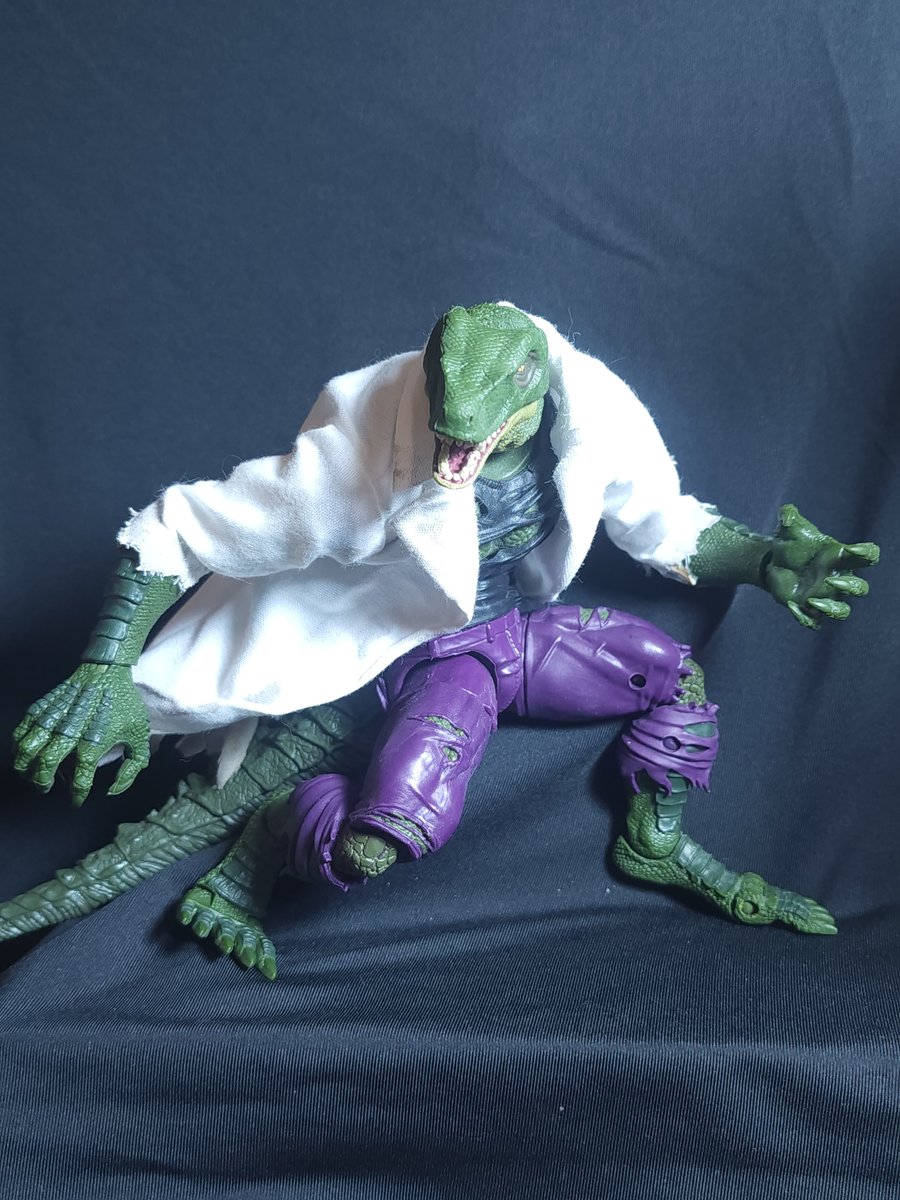 Marvel Legends Lizard BAF wired lab coat | Harker Customs