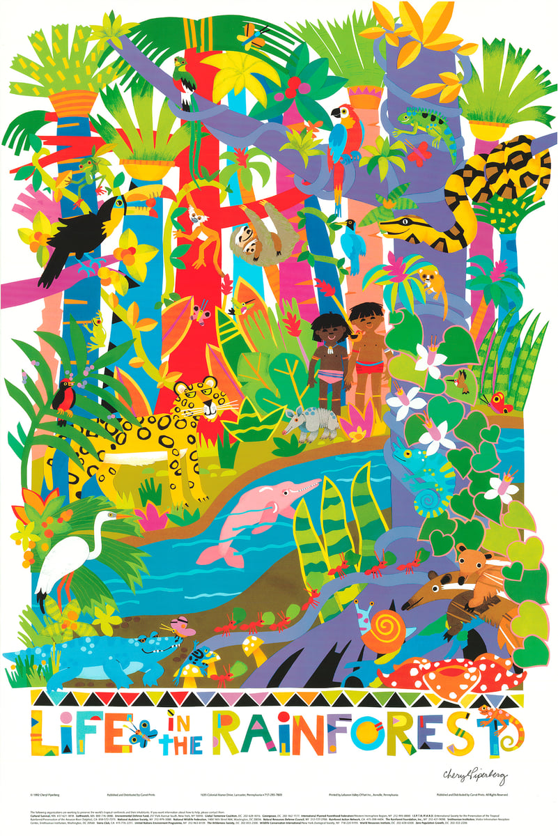 Life in the Rainforest (24" x 36" poster) | Cheryl Piperberg