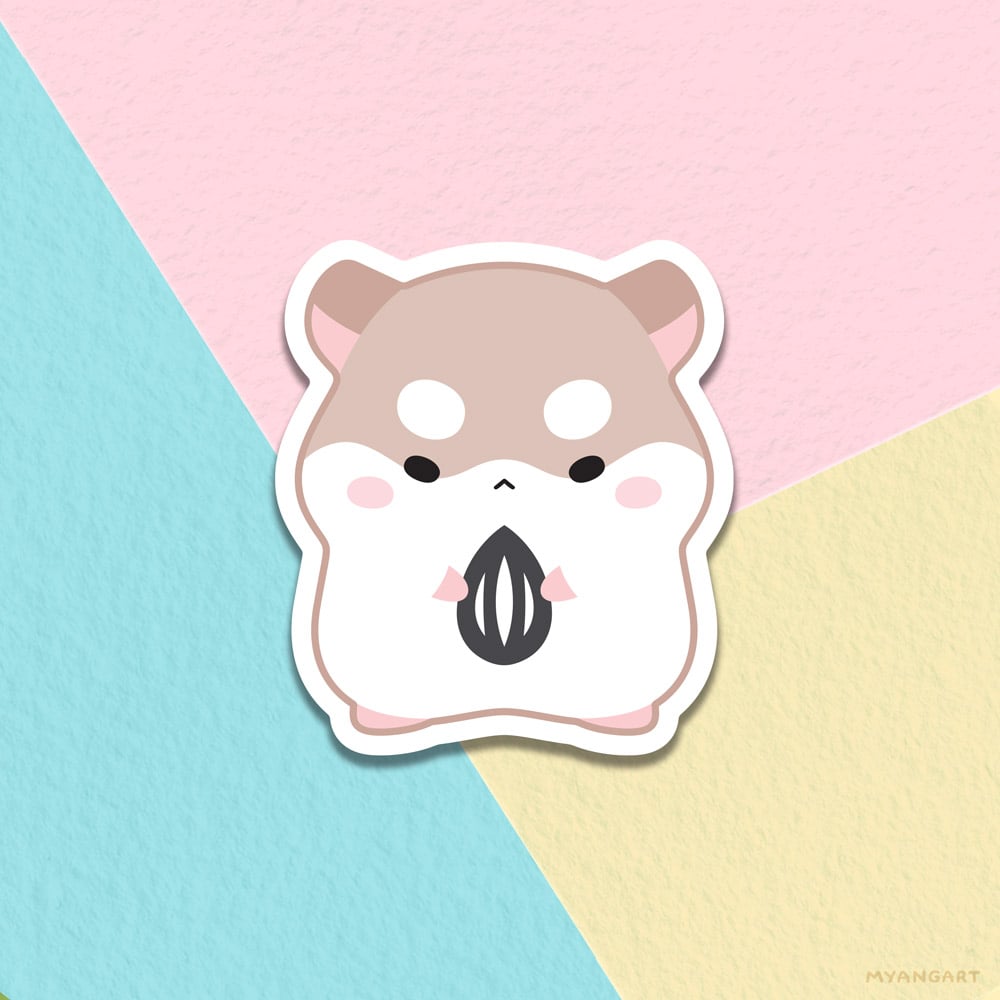 hamster vinyl sticker | myangart