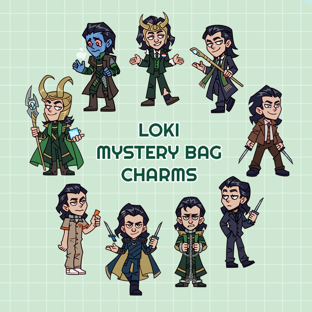 Loki Mystery Bag Charms | Tinymintywolf