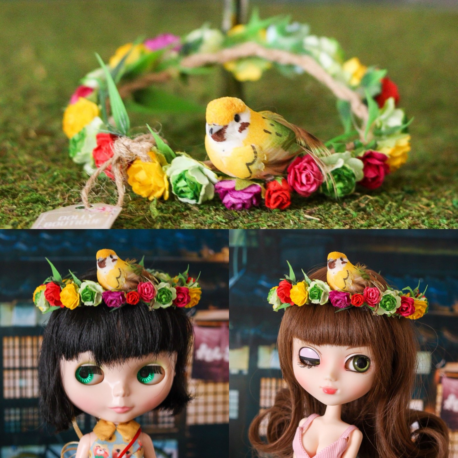 shop discount store 10 x 14 Double Sided Band, Blythe Doll Flower Crown ...