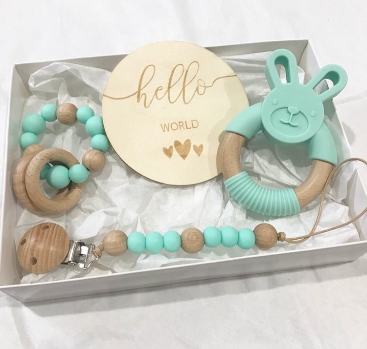 Hello World Gift Set - Teal | EK Baby Collection