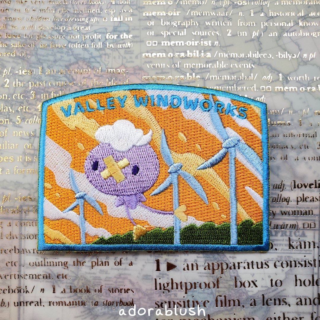 "Valley Windworks" - Embroidered Patch | adorablush