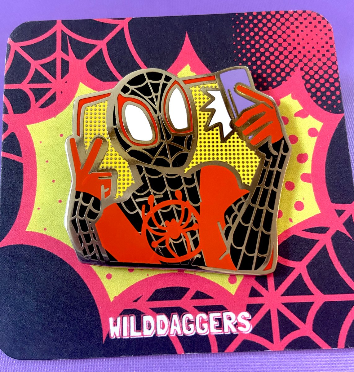 Mile Morales Selfie Enamel Pin | wilddaggers