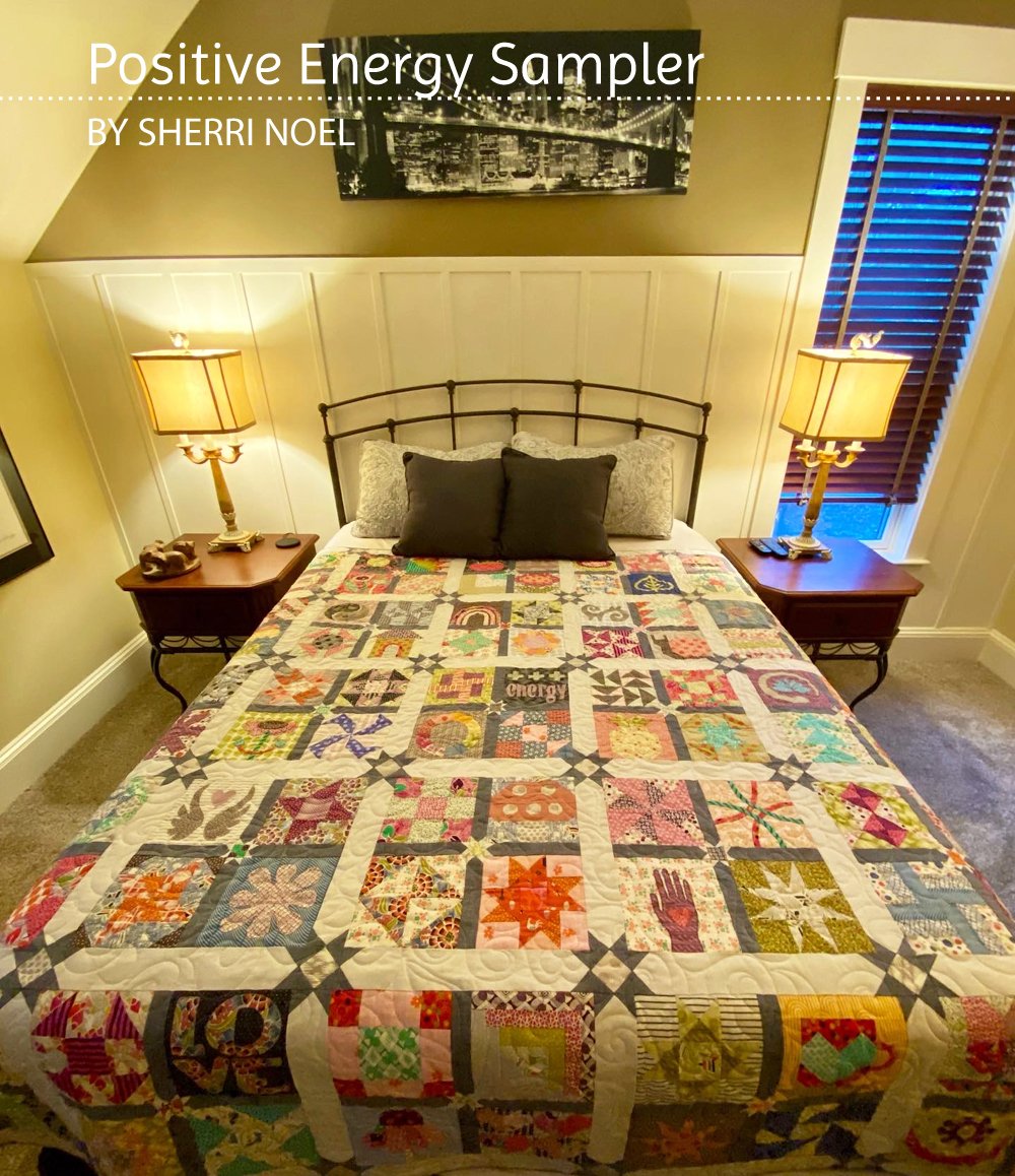 100 block - Positive Energy Quilt Block Sampler / Patterns by Rebecca ...