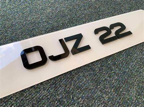 50MM 4D RAISED PLATE - GLOSS BLACK -METRO FONT | Clean Freak Plates