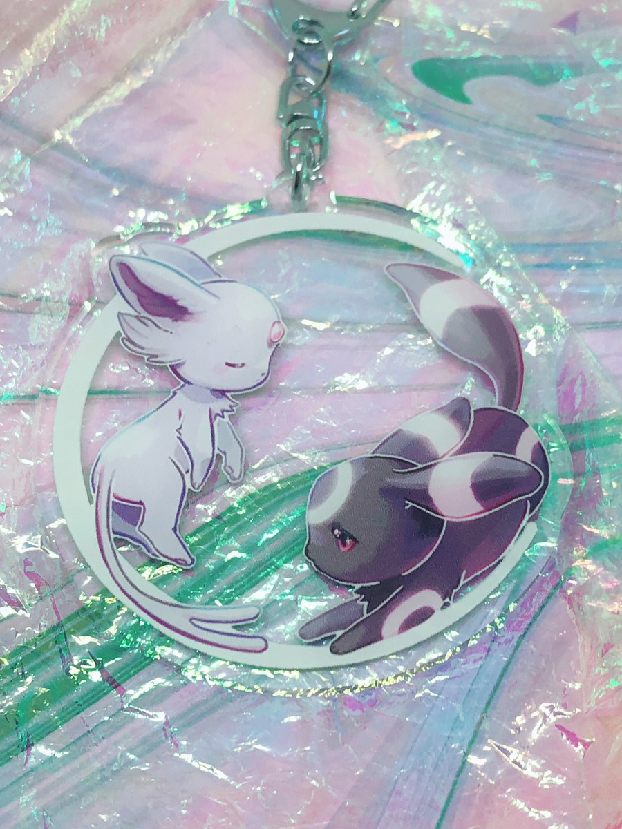 Umbreon & Espeon 3" Inch Double Sided Acrylic Charm | vampirevalentine