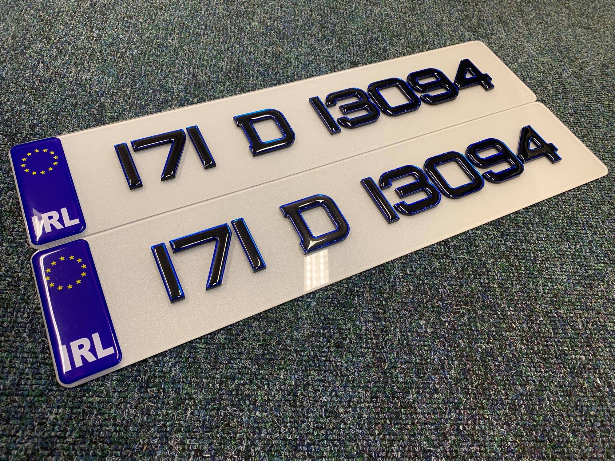50MM 3D GEL PLATE - BLUE OUTLINE -METRO FONT | Clean Freak Plates