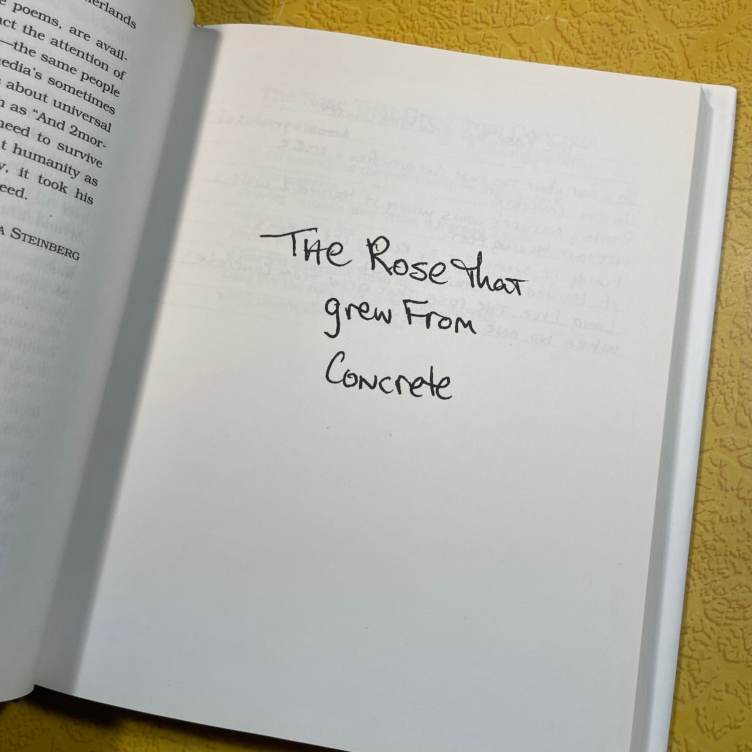 BK: Tupac Shakur - The Rose That Grew From Concrete 1st HB ED | post ...