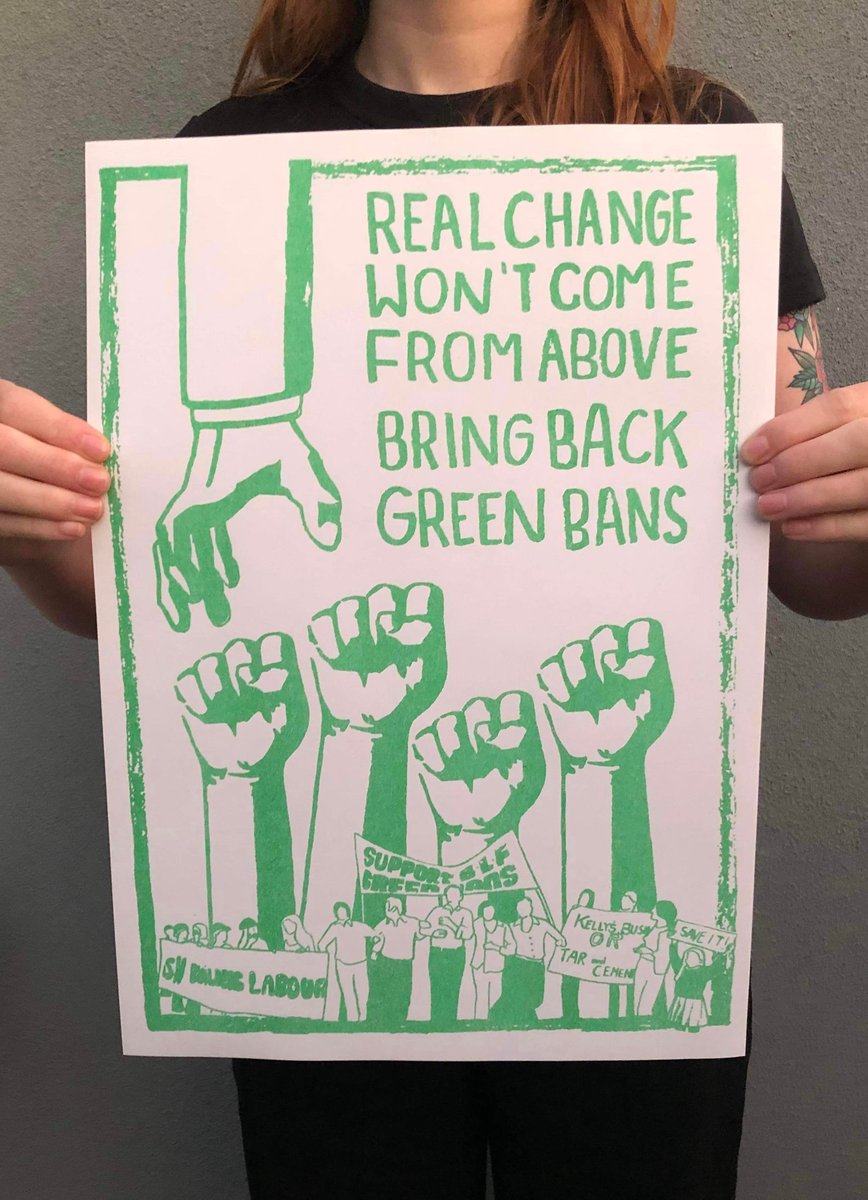 "Bring back green bans", poster | Garage Press and Distro