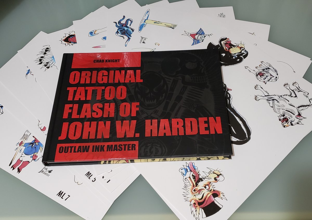 Original Tattoo Flash of John W. Harden: Outlaw Ink Master ...
