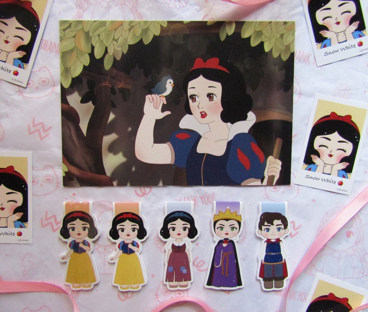 SNOW WHITE BOOKMARKS + PRINT + POLAROID | LittleBeth