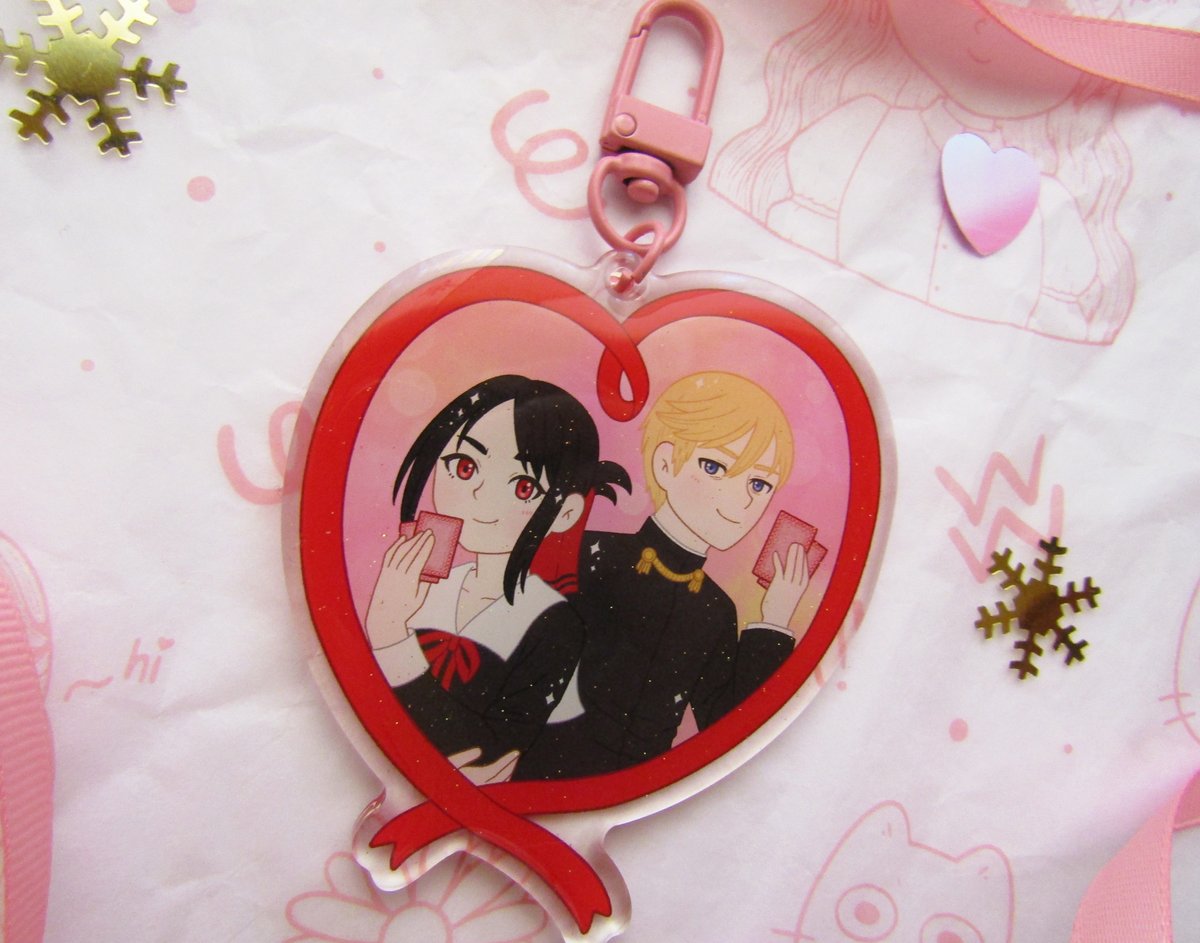 OUTLET!! KAGUYA-SAMA GLITTER KEYCHAIN | LittleBeth
