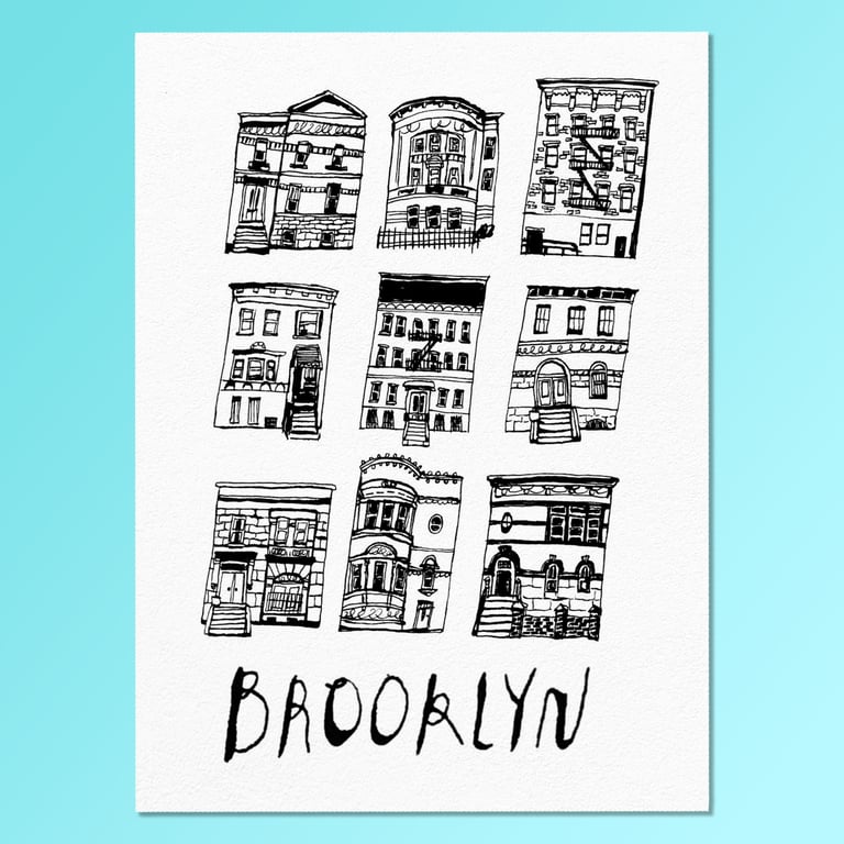 Brooklyn Brownstones | Paper JAM Studios