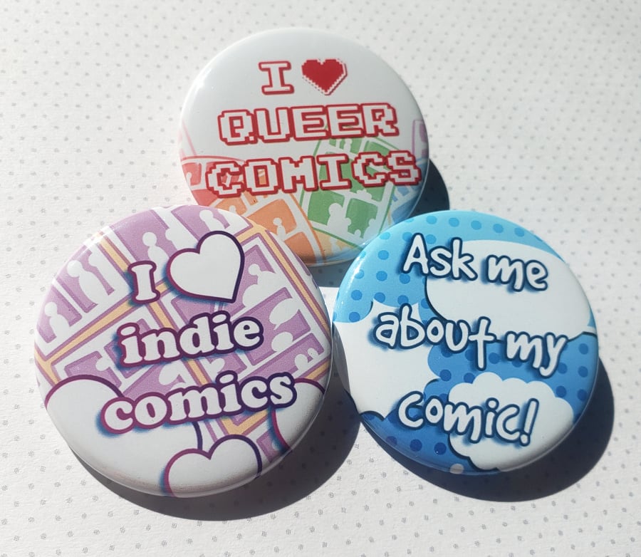 I love Comics! Pin-Back Buttons | DarkChibiShadow