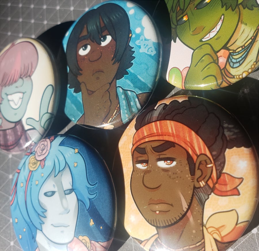 Tomai, Pin-Back Buttons | DarkChibiShadow