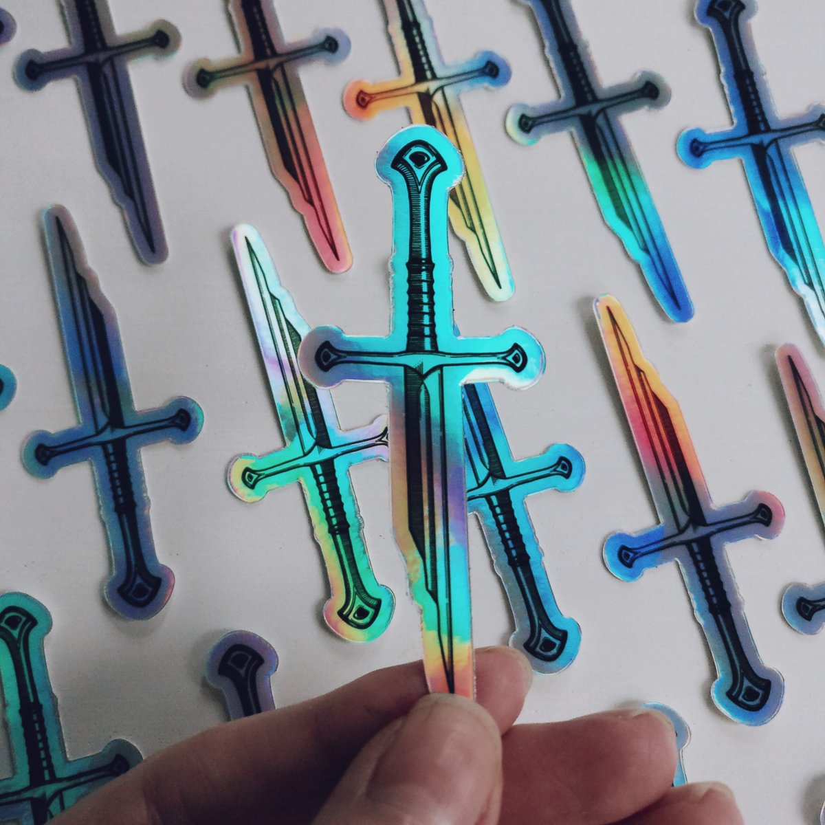 Holographic Sticker Sword | kimbeckerdesign