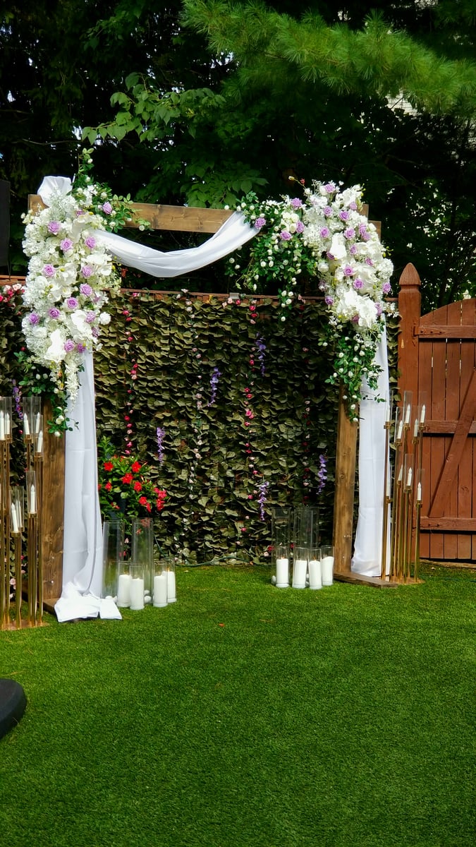 When arch for Vow area | PKLux Party Rentals
