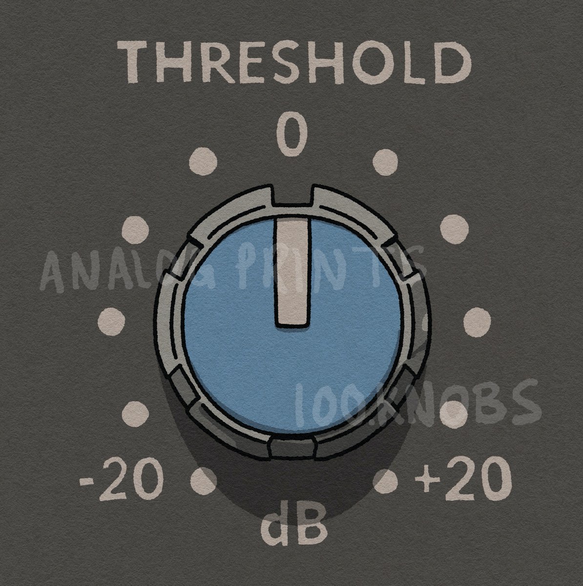 #100knobs 003/100 Buss Comp Threshold Control POSTER | Analog Prints