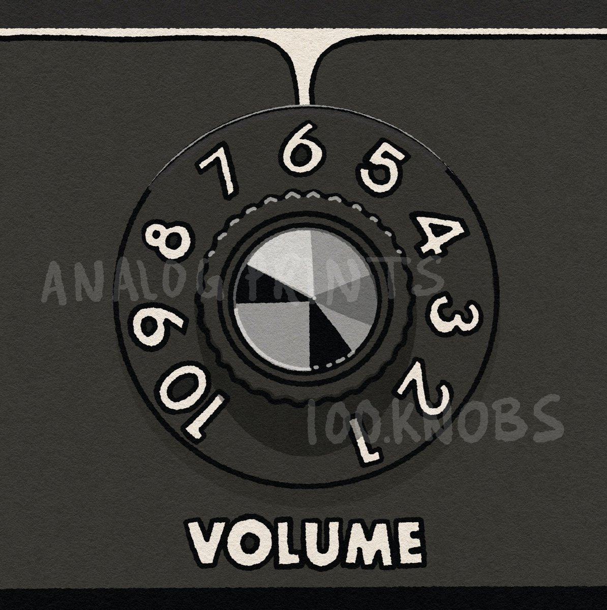 #100knobs 032/100 Dlx Verb Volume Control POSTER | Analog Prints
