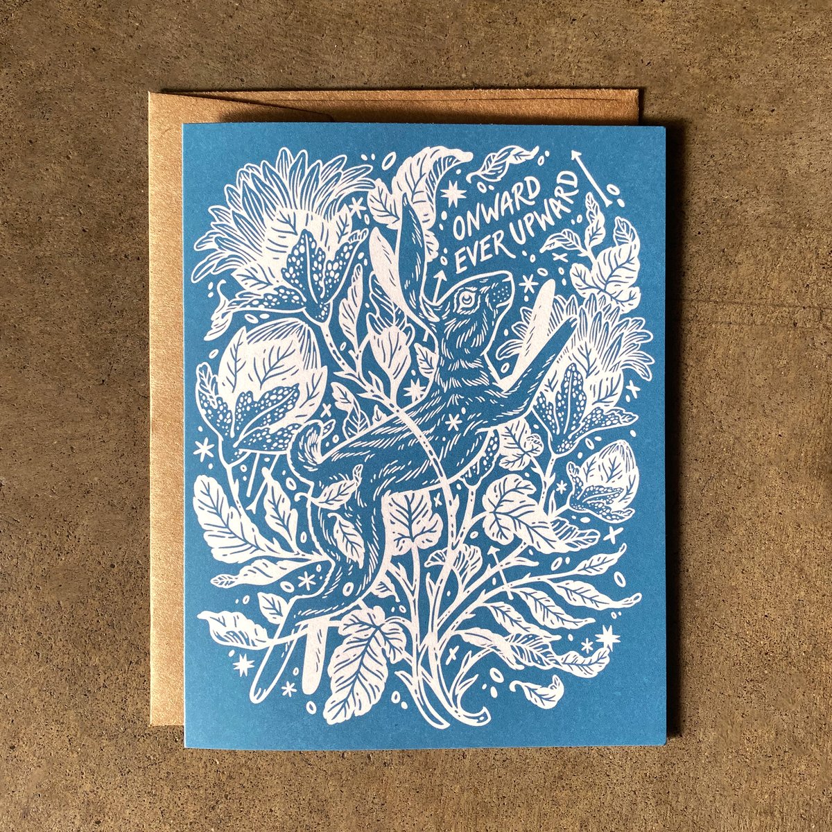 Onward Ever Upward Greeting Card | Kate O'Hara