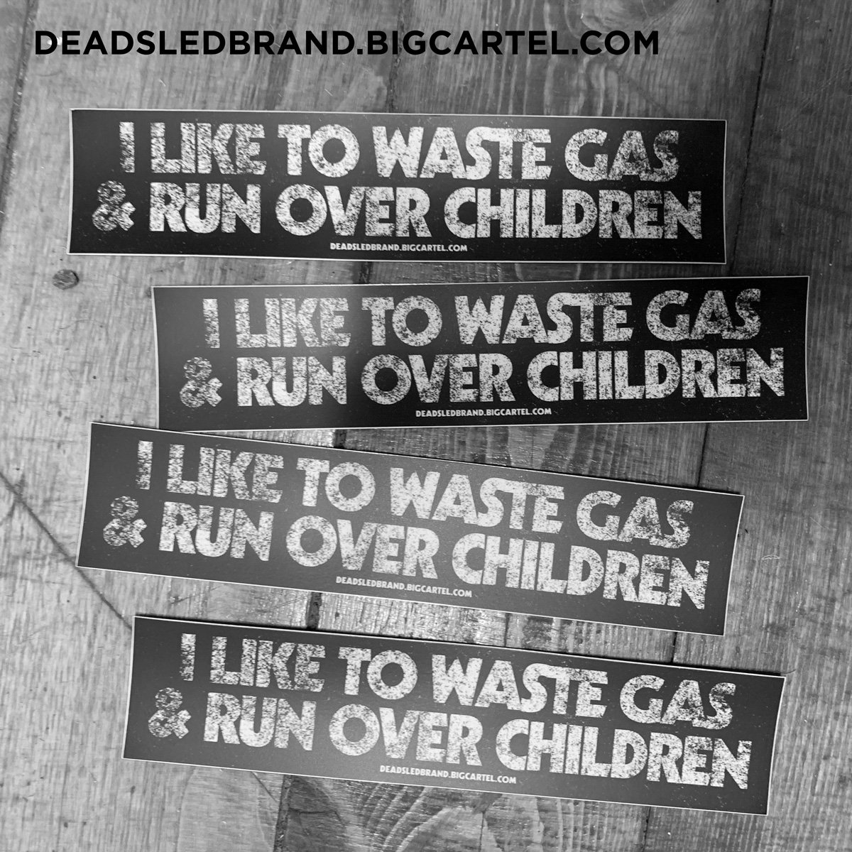 Waste Gas 9x2-inch Vinyl Sticker | deadsledbrand