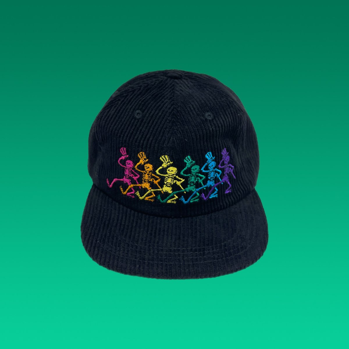 NEW Skeleton Corduroy Snapback Hat! - Black | Dead Hats