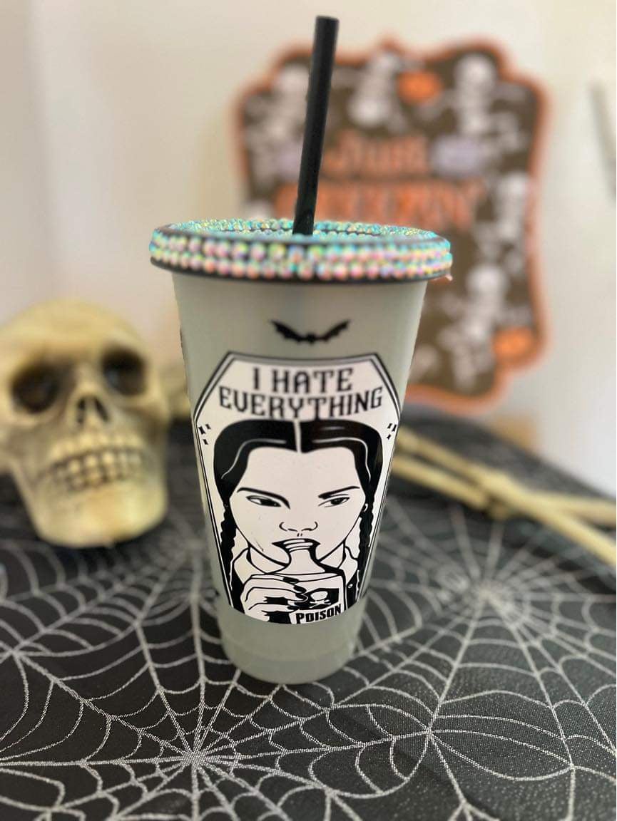 🖤Wednesday Addams color changing cold cup🖤READY TO SHIP | veeecrafty